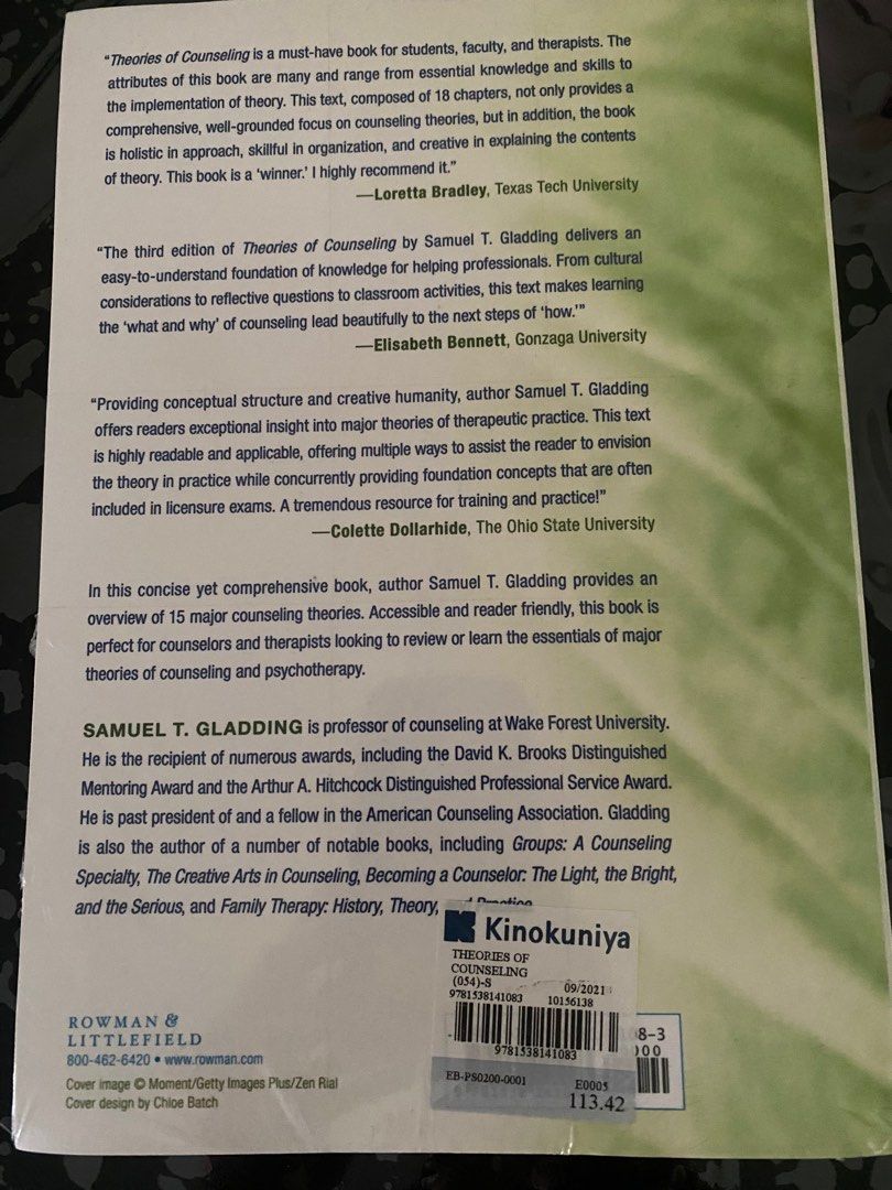 Clinical Phychology/ Theories of Counseling, Hobbies & Toys, Books & Magazines, Fiction & Non ...