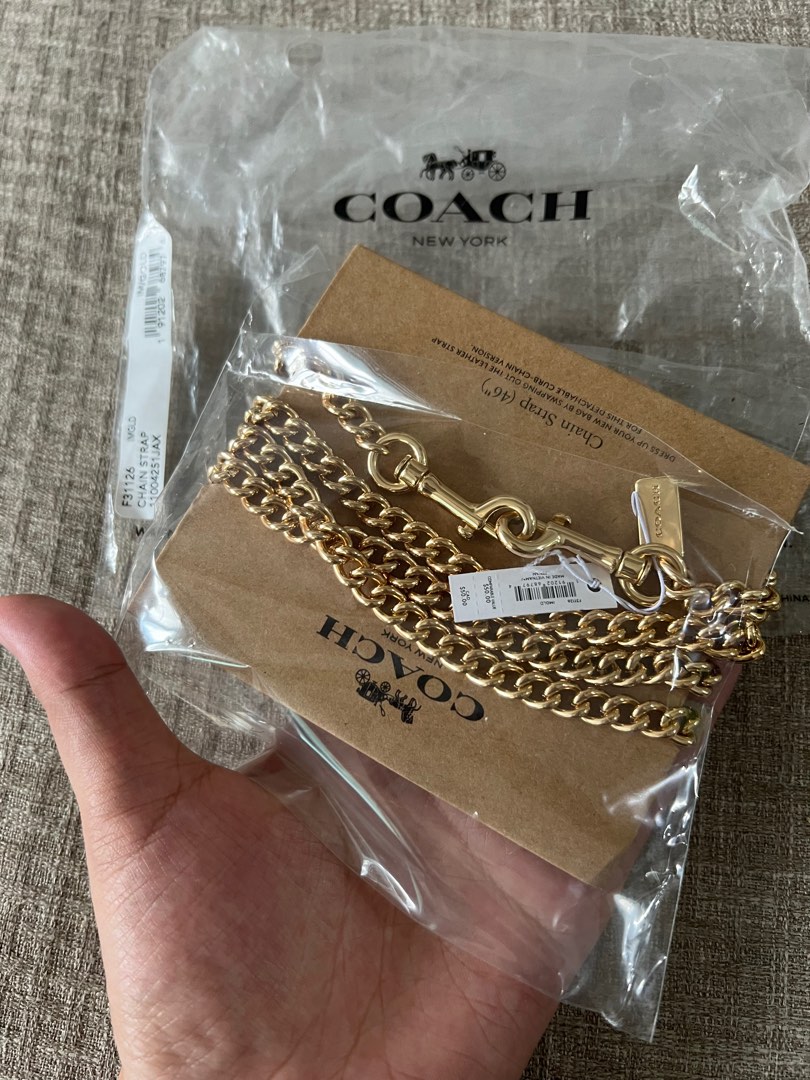 COACH CHAIN STRAP GOLD CROSSBODY, Women's Fashion, Bags & Wallets ...