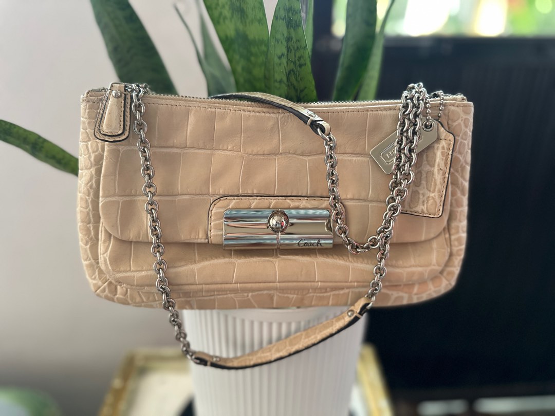 COACH CROC 2 WAY BAG, Luxury, Bags & Wallets on Carousell