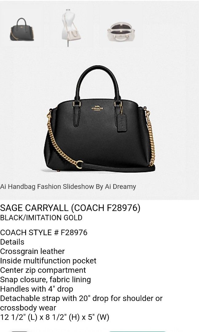 Coach mini sage, Luxury, Bags & Wallets on Carousell