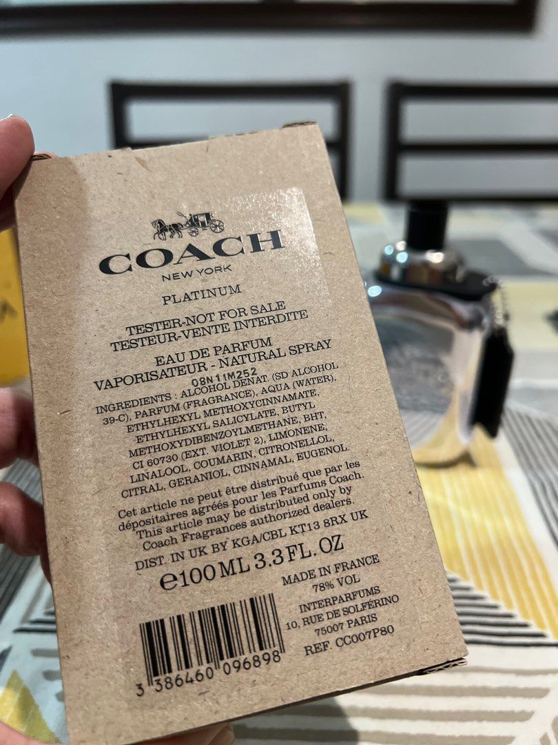 Coach platinum EDP 100ml TESTER ORIGINAL , Beauty & Personal Care ...