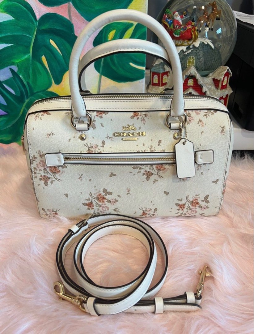 Coach Rowan Printed Satchel Bag, Luxury, Bags & Wallets on Carousell