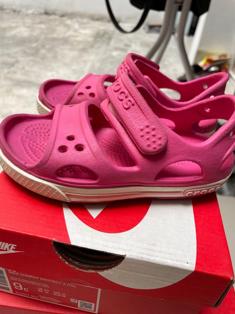 Crocs Pink Original C8, Bayi & Anak, Baju Anak Perempuan, 1 hingga 3 ...