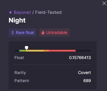 CSGO CS2 Bayonet Night, Video Gaming, Gaming Accessories, In-Game ...