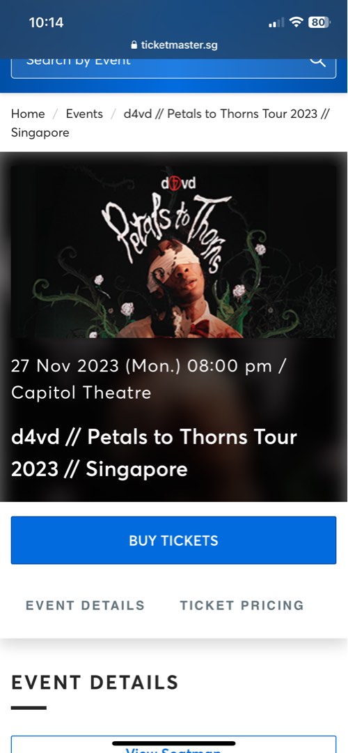 d4vd CAT1 STANDING PHYSICAL TICKETS, Tickets & Vouchers, Event Tickets ...