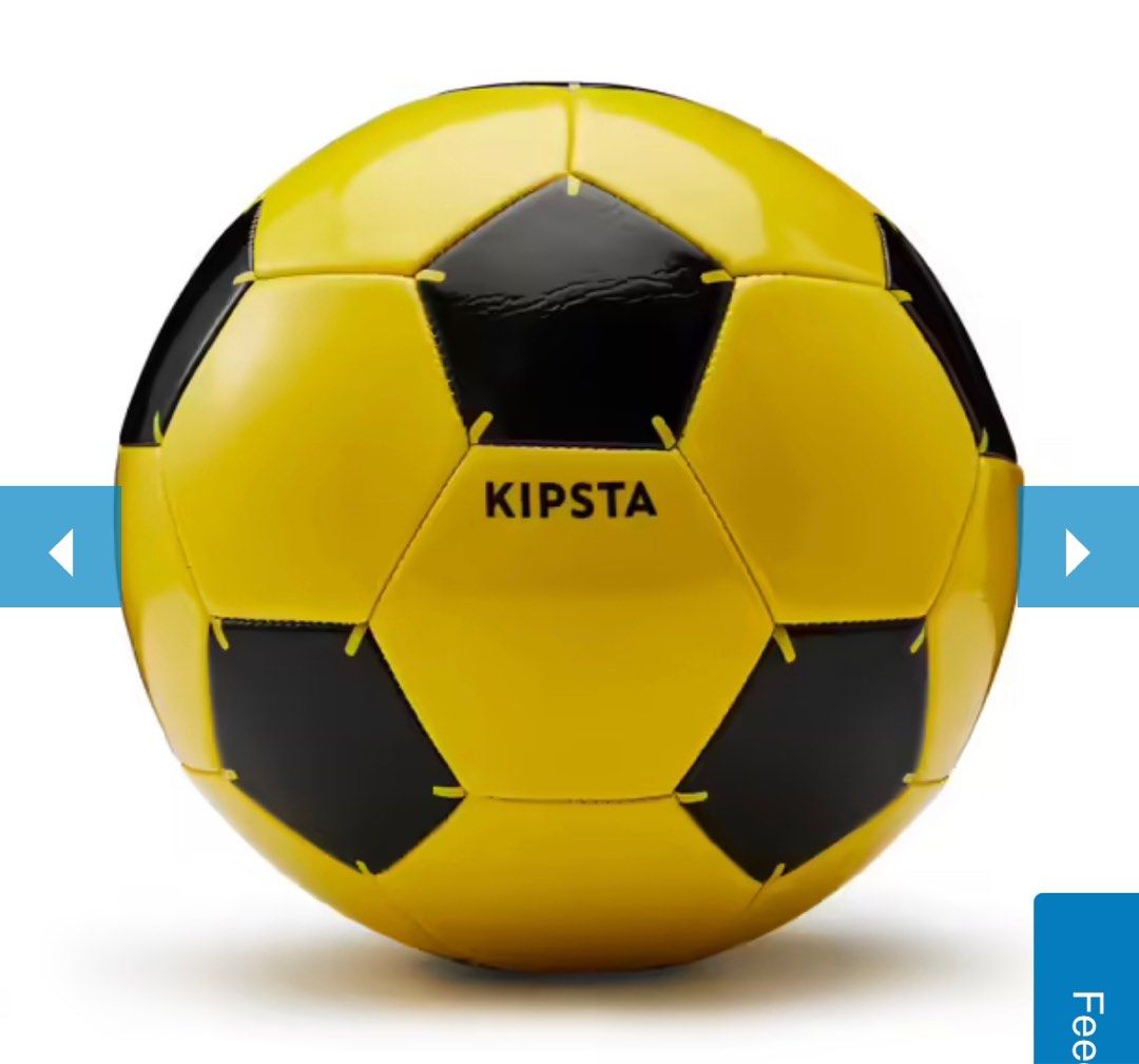 DECATHLON Yellow Soccer ball, Sports Equipment, Sports & Games, Racket ...