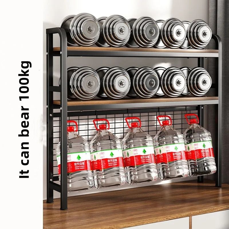 Desk shelf Wire Mesh Grid Double Layer Wooden Desktop Shelf Bookshelf ...