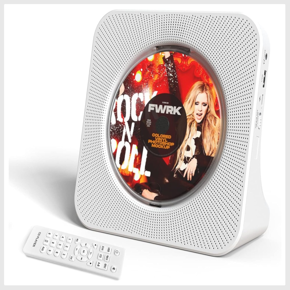 Desktop CD Player Portable with Bluetooth,Dual Stereo Speakers, CD ...