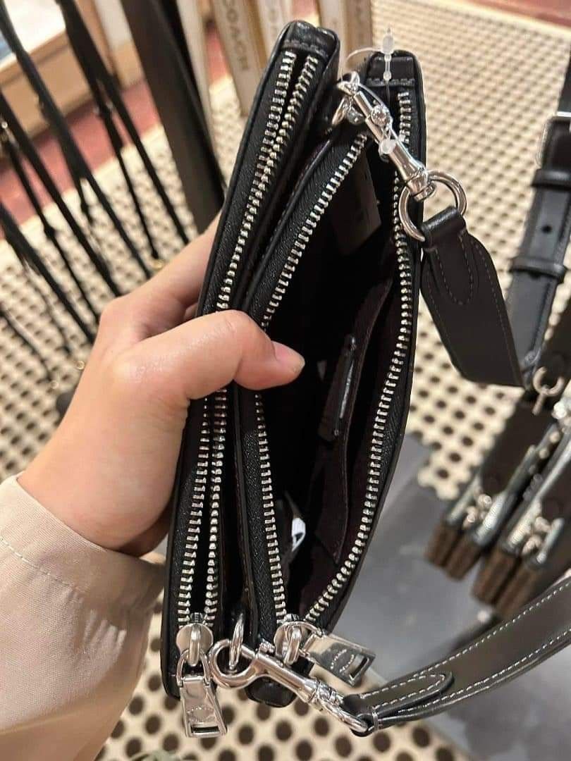 DOUBLE ZIP CROSSBODY IN SIGNATURE CANVAS (COACH CJ790), Luxury, Bags ...