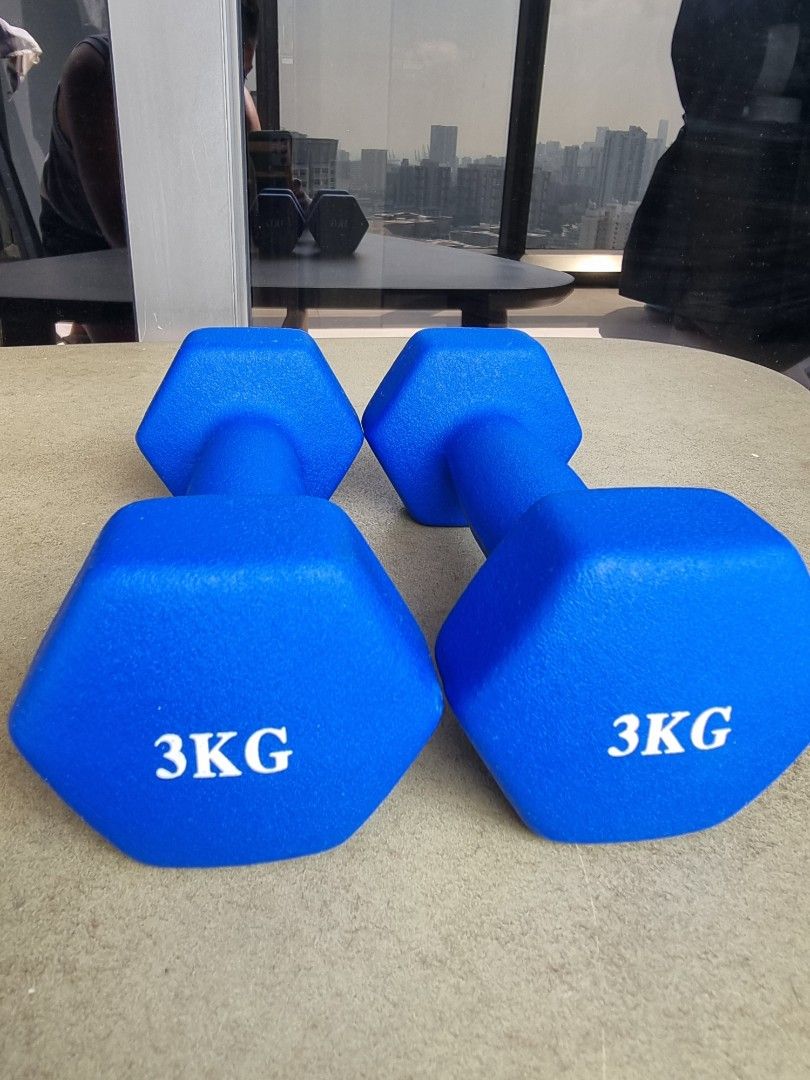 Dumbell sets 5kg & 3kg both for $45, Sports Equipment, Exercise & Fitness, Weights & Dumbbells ...
