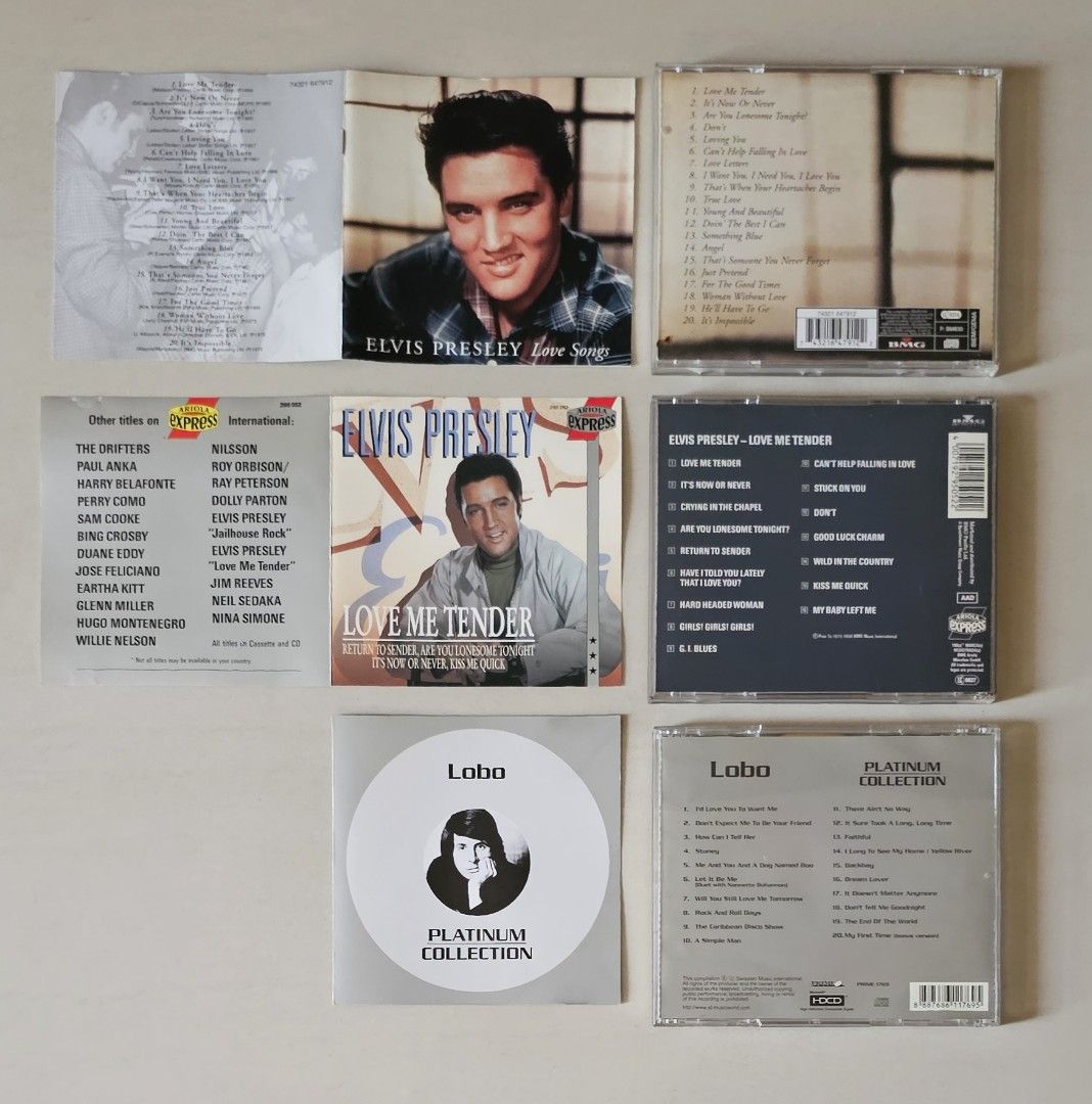 Elvis Presley,Kenny G,Lobo,Tom & Engelbert,The Platters,Peter,Paul ...