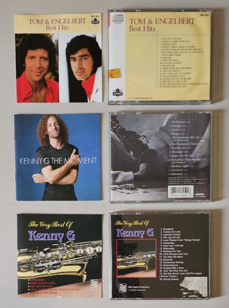 Elvis Presley,Kenny G,Lobo,Tom & Engelbert,The Platters,Peter,Paul ...