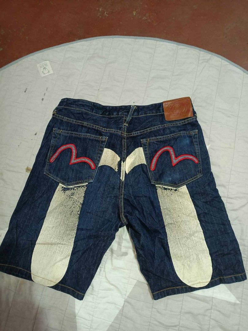 Evisu Denim short, Men's Fashion, Bottoms, Shorts on Carousell