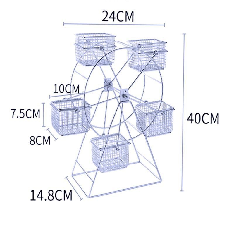 Ferris Wheel Rotating Snack Rack French Fries Chicken Nuggets Basket ...
