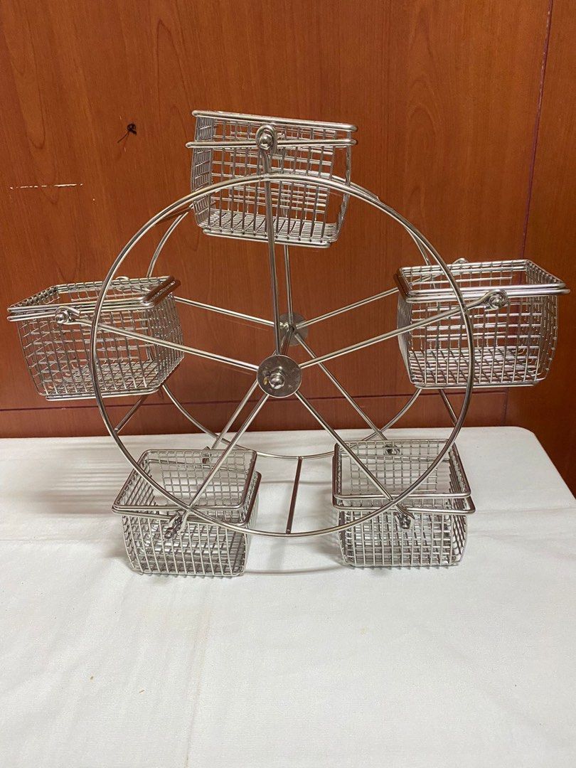 Ferris Wheel Rotating Snack Rack French Fries Chicken Nuggets Basket ...