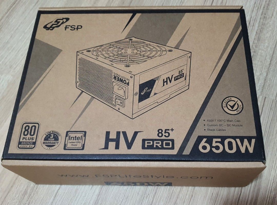 FSP 650W PSU 80+ BRONZE, Computers & Tech, Parts & Accessories ...