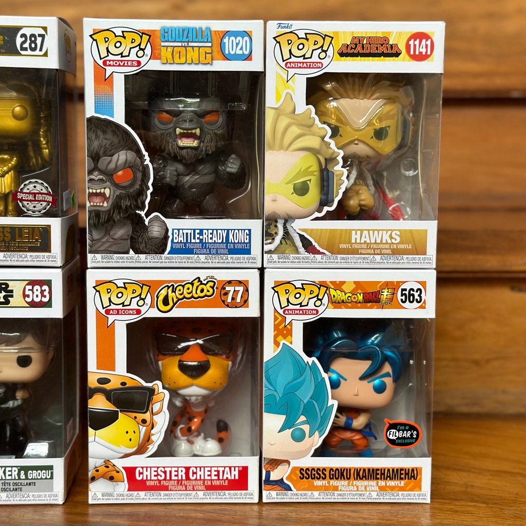 Funko Pop Assorted (Battle Ready Kong / Chester Cheetah / SSGSS Goku ...
