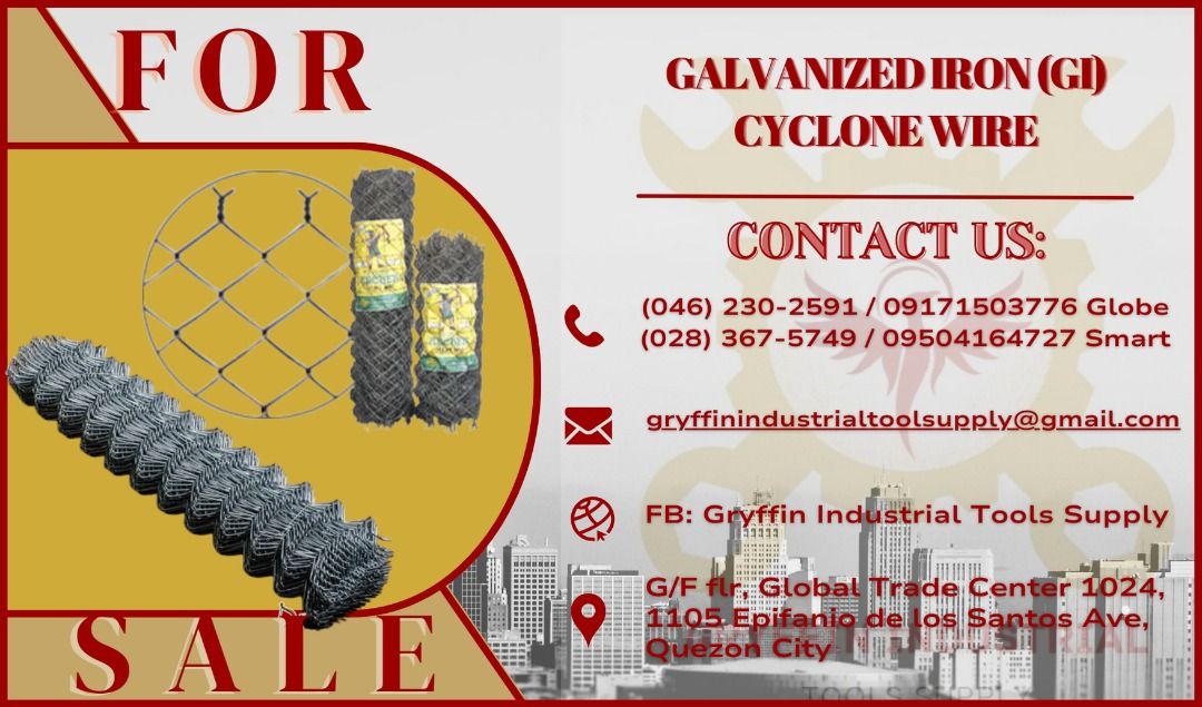 GALVANIZED IRON (GI) CYCLONE WIRE, Commercial & Industrial, Industrial ...