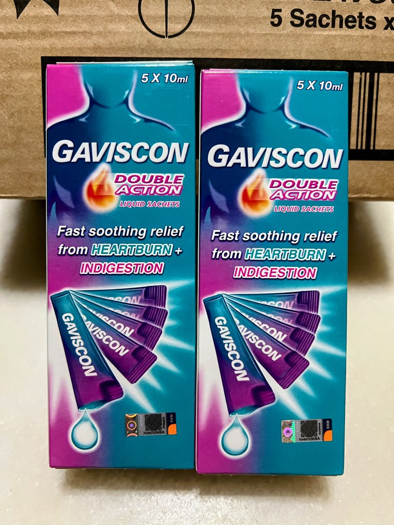 Gaviscon - Double Action (1 box of 5 sachet) - Exp 11 Nov 2024, Health ...