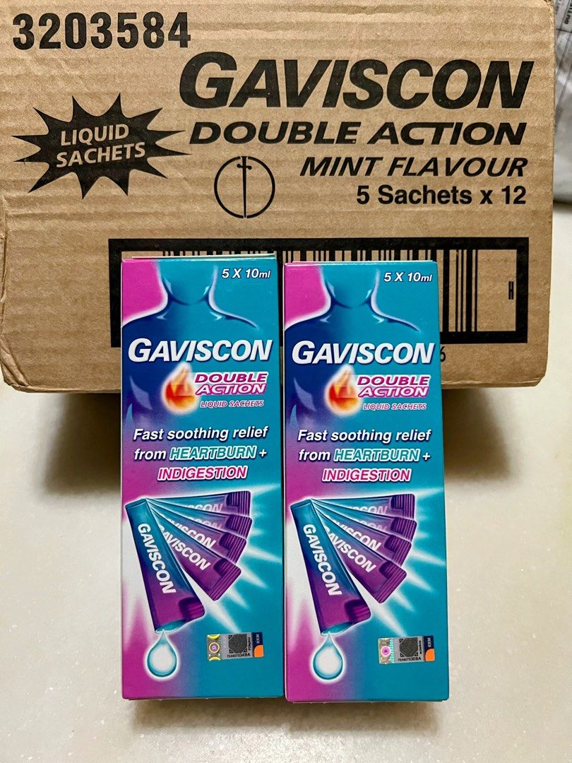 Gaviscon - Double Action (1 box of 5 sachet) - Exp 11 Nov 2024, Health ...