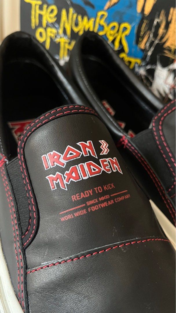 Geoff Max X Iron Maiden, Fesyen Pria, Sepatu , Sneakers di Carousell