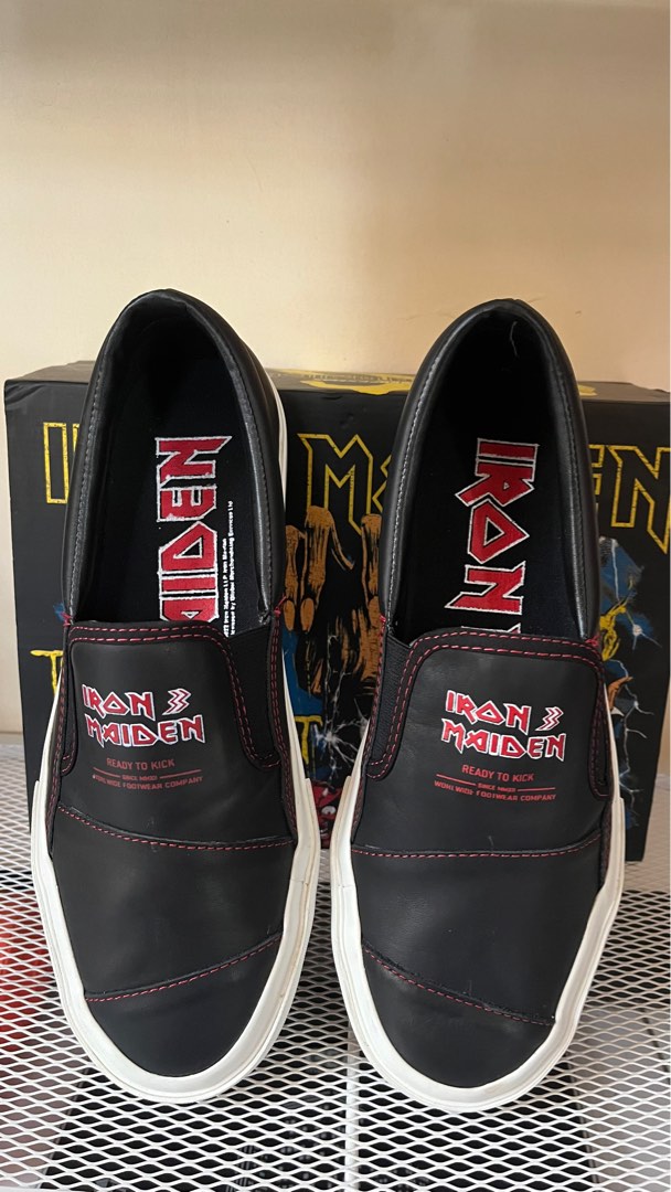 Geoff Max X Iron Maiden, Fesyen Pria, Sepatu , Sneakers di Carousell