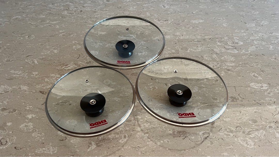 Glass lids for cooking pots (Endo Japan), Furniture & Home Living ...