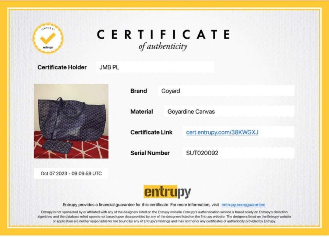Goyard 100% authentic with entrupy, Women's Fashion, Bags & Wallets ...