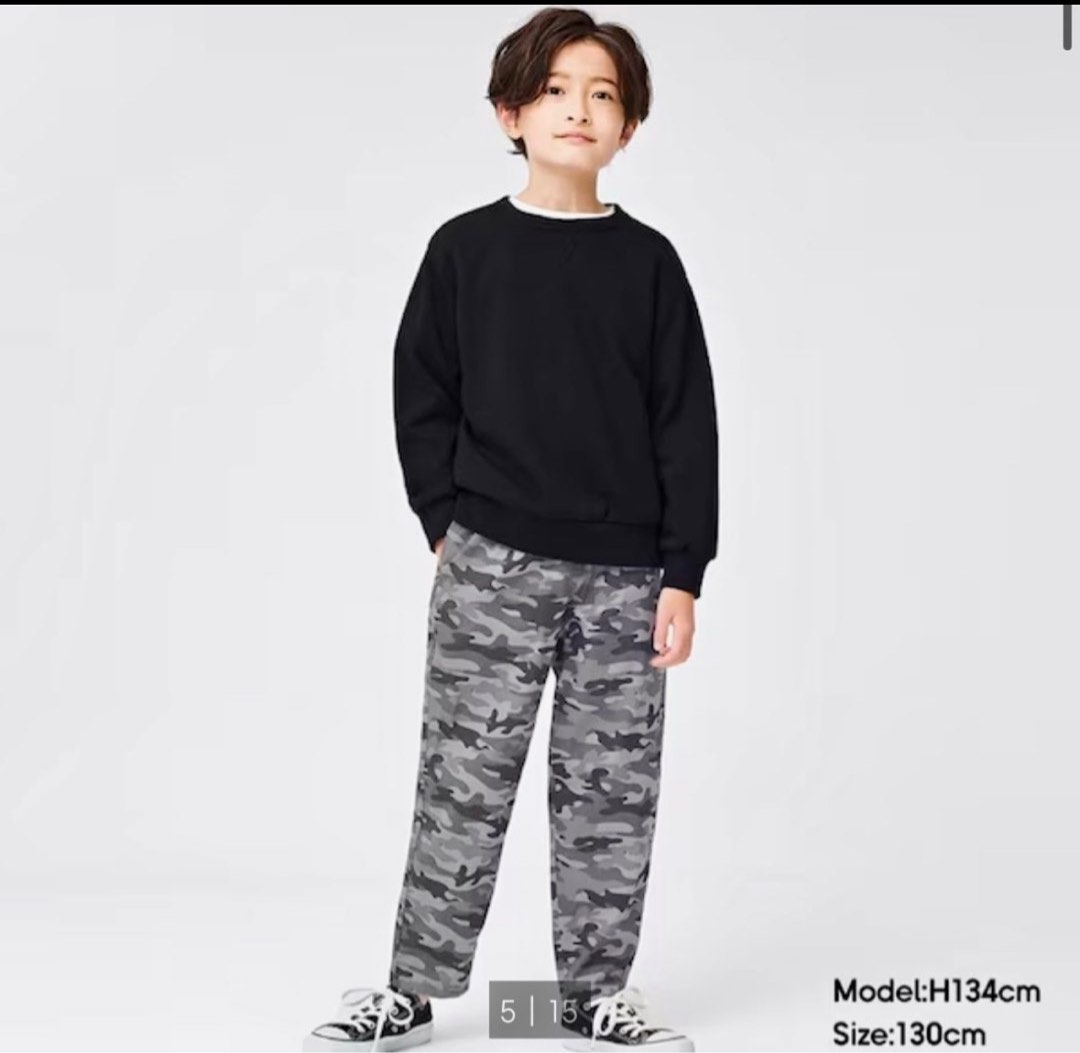 GU BY UNIQLO GRAY CHEF’S PANTS SIZE 150 cm, Babies & Kids, Babies ...