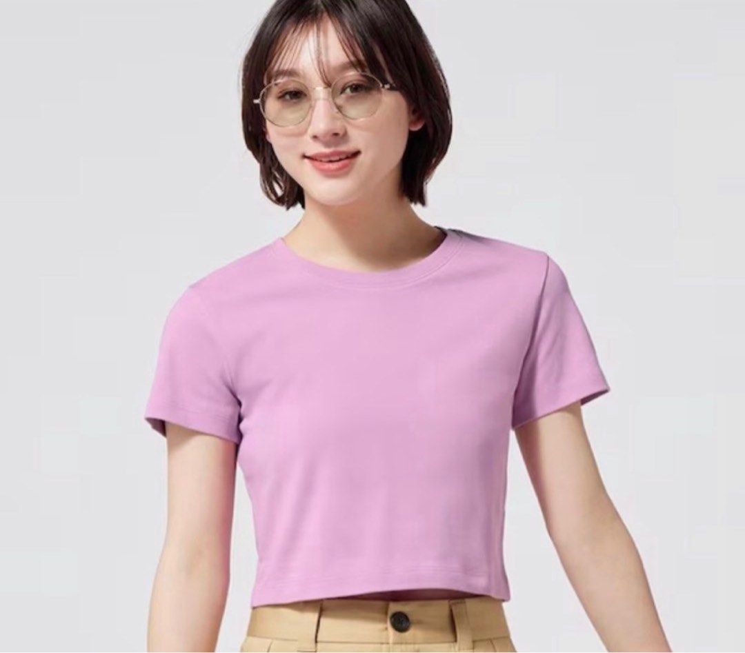 GU BY UNIQLO MID RIB BLOUSE, Women's Fashion, Tops, Blouses on Carousell