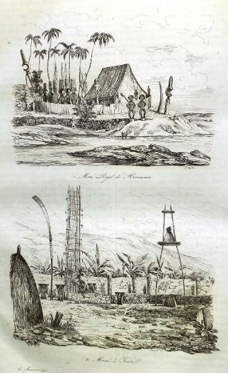 HAWAII - HONOLULU - WAIPIO - Hula - Original 1834 Antique Prints set of ...