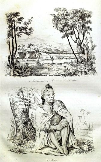 HAWAII - HONOLULU - WAIPIO - Hula - Original 1834 Antique Prints set of ...