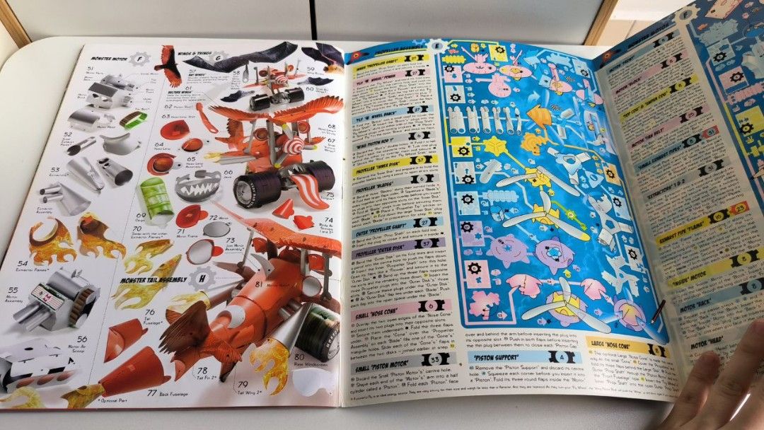 Hinkler Junior Craft book Build your own Paper Model Motor Monsters ...