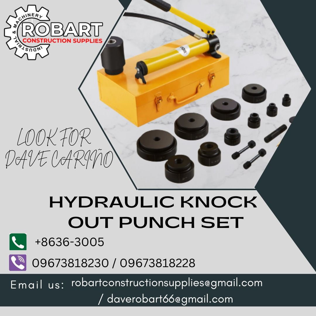HYDRAULIC KNOCK OUT PUNCH SET, Commercial & Industrial, Construction ...