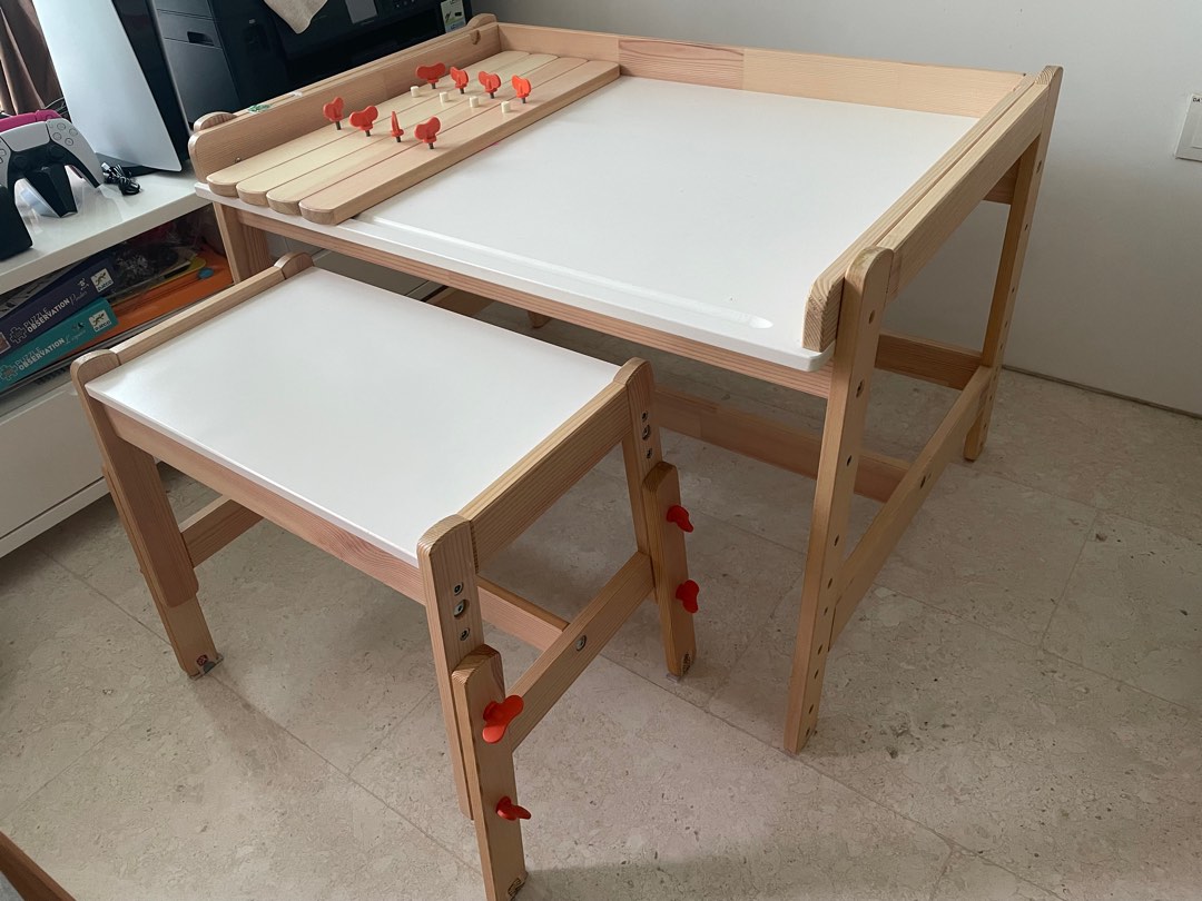 IKEA Kids Adjustable Table and Chair FLISAT, Babies & Kids, Baby ...