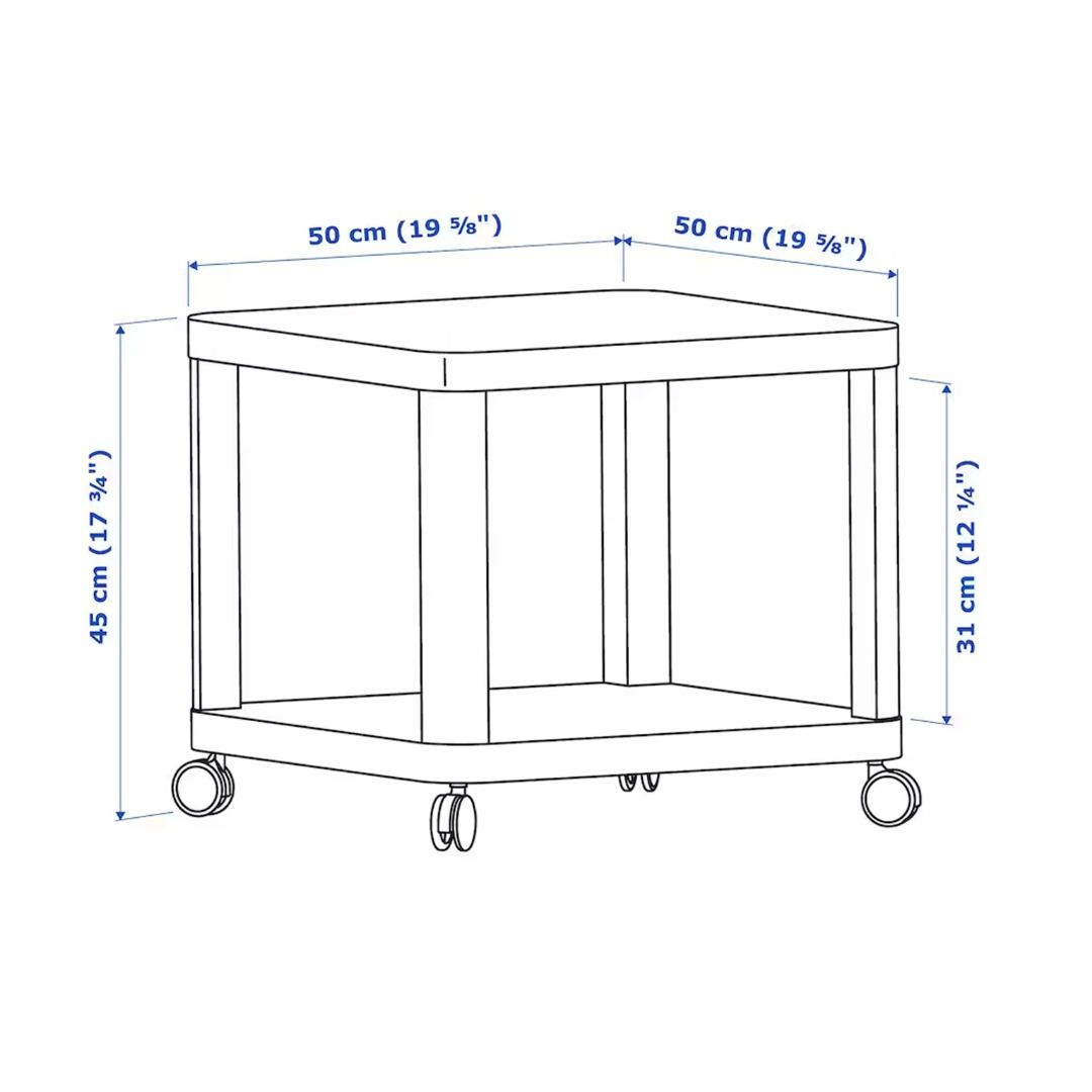 IKEA TINGBY White Side Tables with Castors (x2), Furniture & Home ...