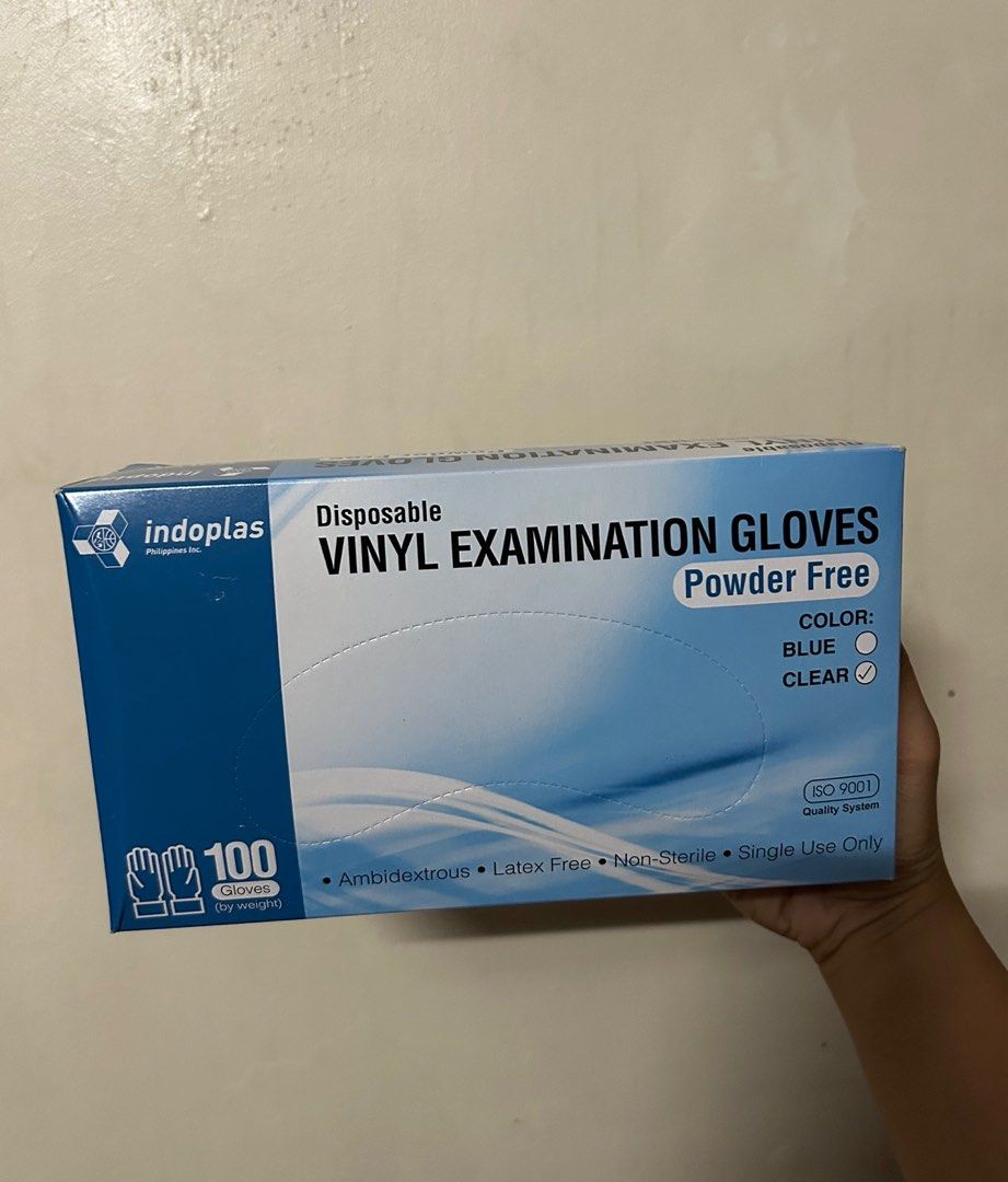 Indoplas Vinyl Examination Gloves, Health & Nutrition, Medical Supplies ...
