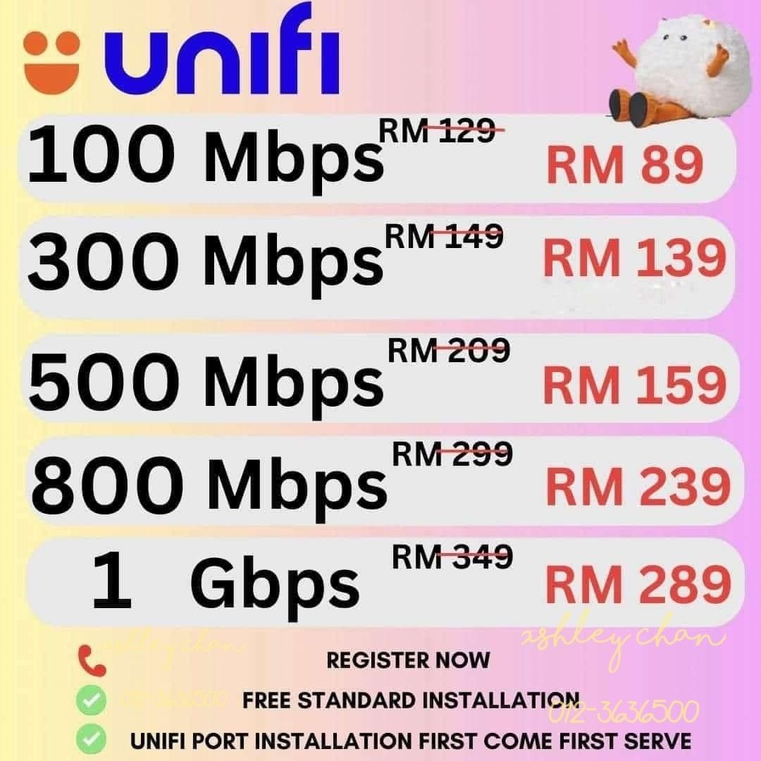 Internet WiFi package - Maxis /UNIFI /Freshtel, Announcements on Carousell