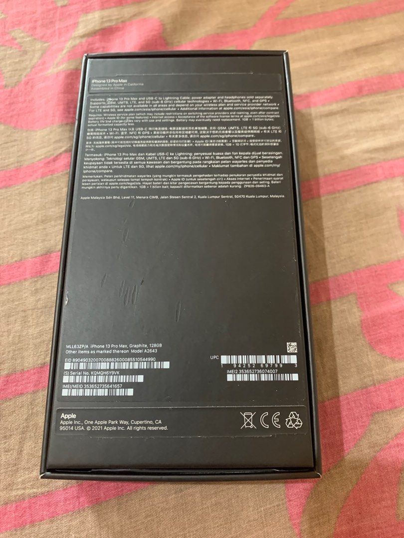Iphone 13 Pro Max Box, Mobile Phones & Gadgets, Other Gadgets on Carousell