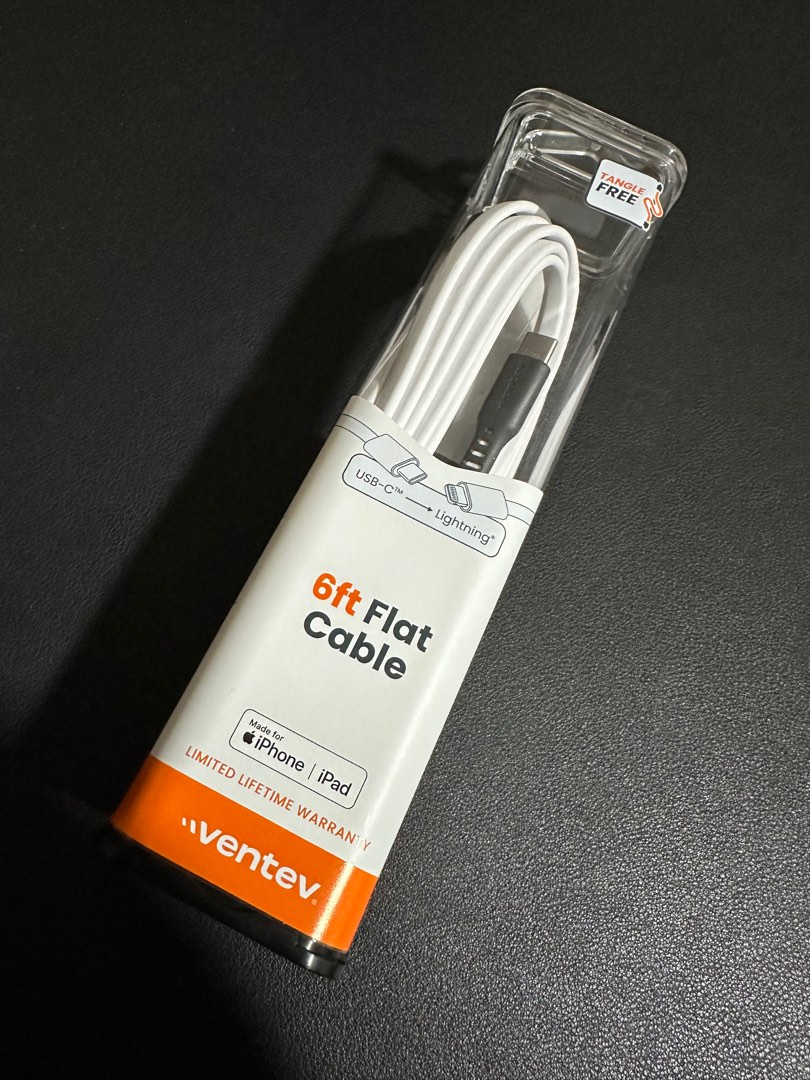 iPhone charger 6ft flat cable, Mobile Phones & Gadgets, Mobile & Gadget ...