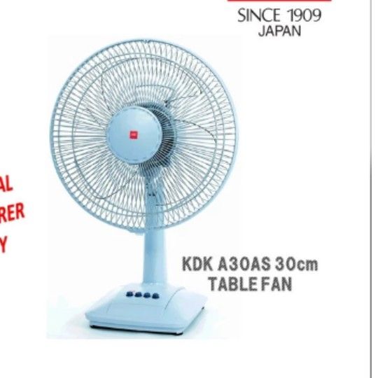 Kdk Japan Brand Table Fan 30cm (clearance stock), Furniture & Home ...