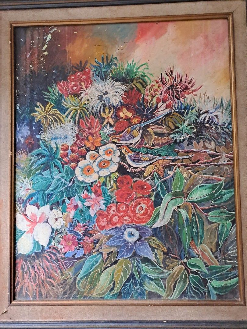 Lukisan Bunga lama, Antik, Lainnya di Carousell