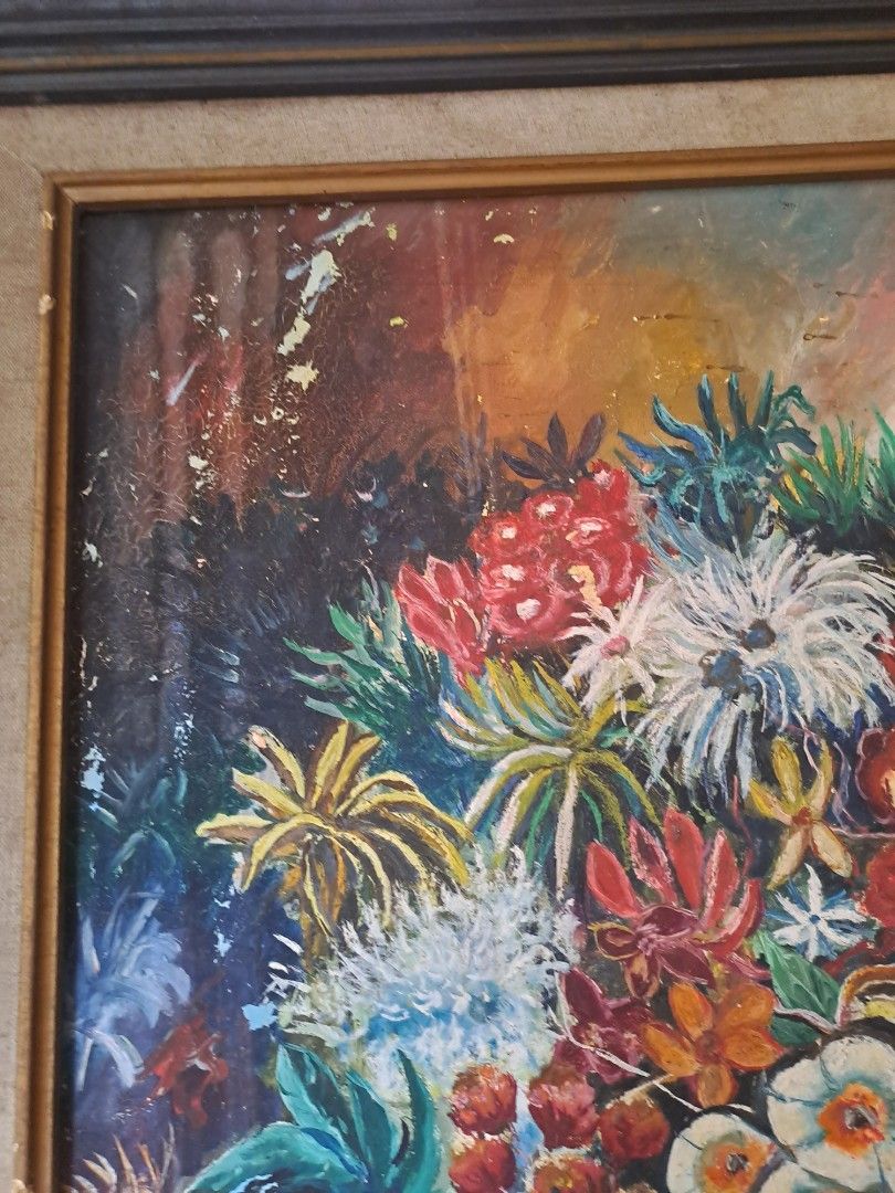 Lukisan Bunga lama, Antik, Lainnya di Carousell