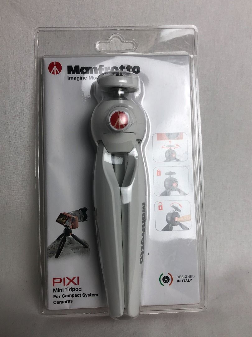 Manfrotto PIXI Mini Table Top Tripod (White), Photography, Photography ...