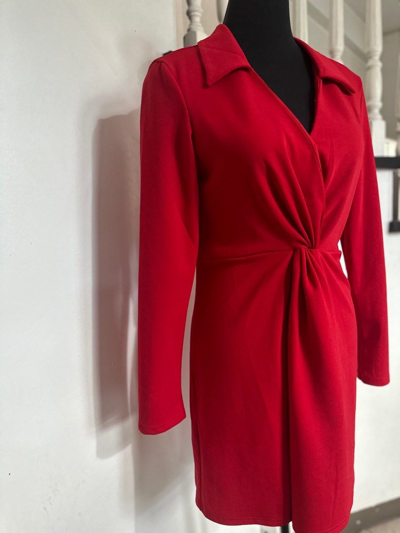 Mango Red Dress, Women's Fashion, Dresses & Sets, Dresses on Carousell