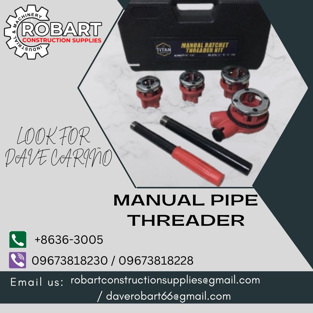 MANUAL PIPE THREADER, Commercial & Industrial, Construction Tools ...