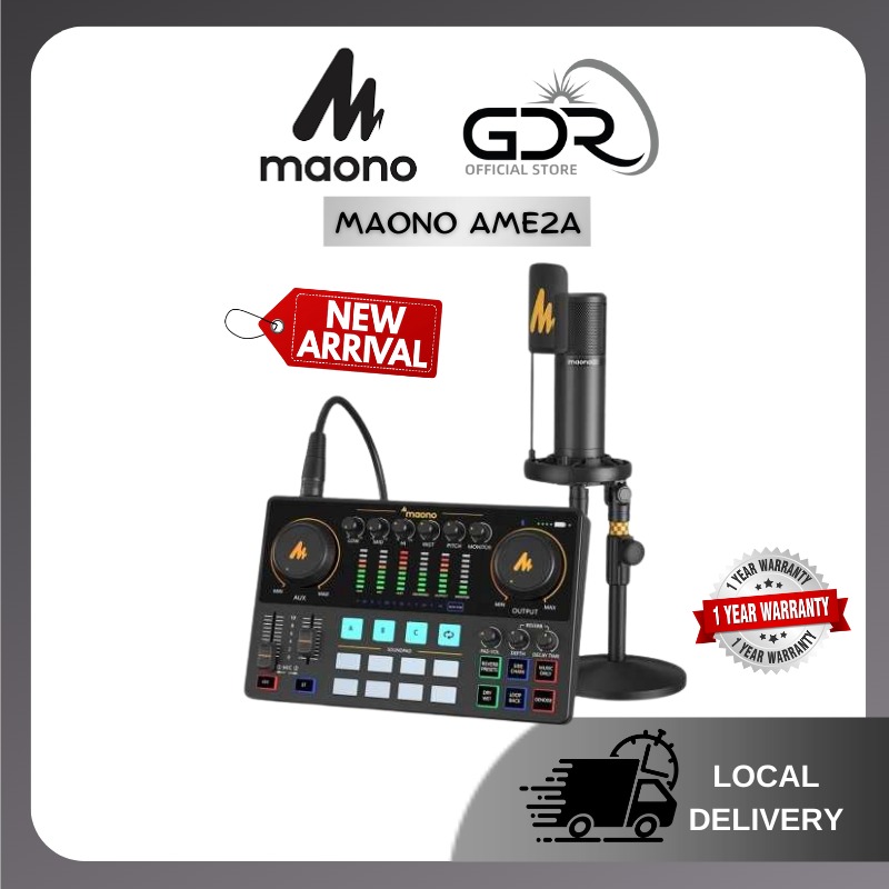 MAONO AME2A Professional Live Sound Card Bluetooth Audio Live Broadcast ...