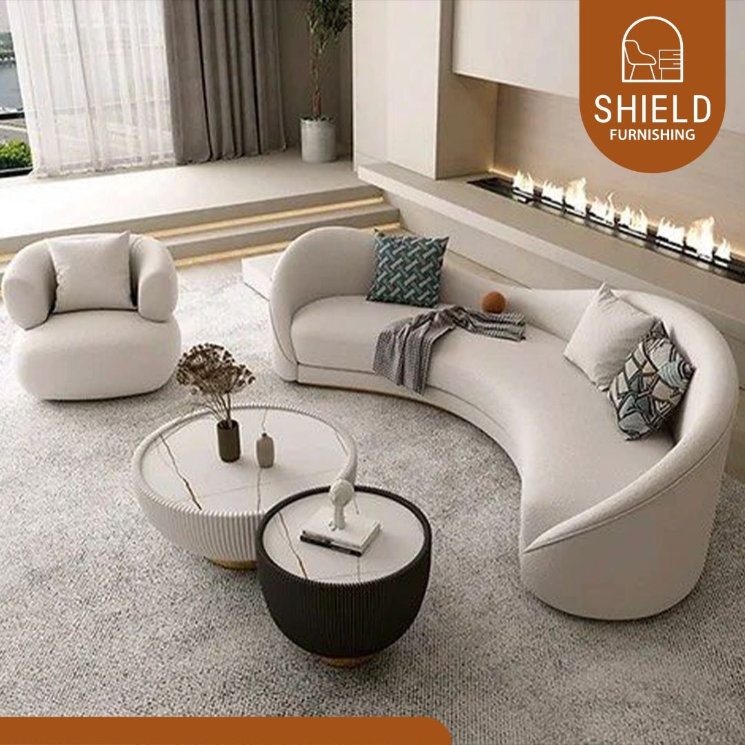 MARINA Modern Curved Sofa, Furniture & Home Living, Furniture, Sofas on ...