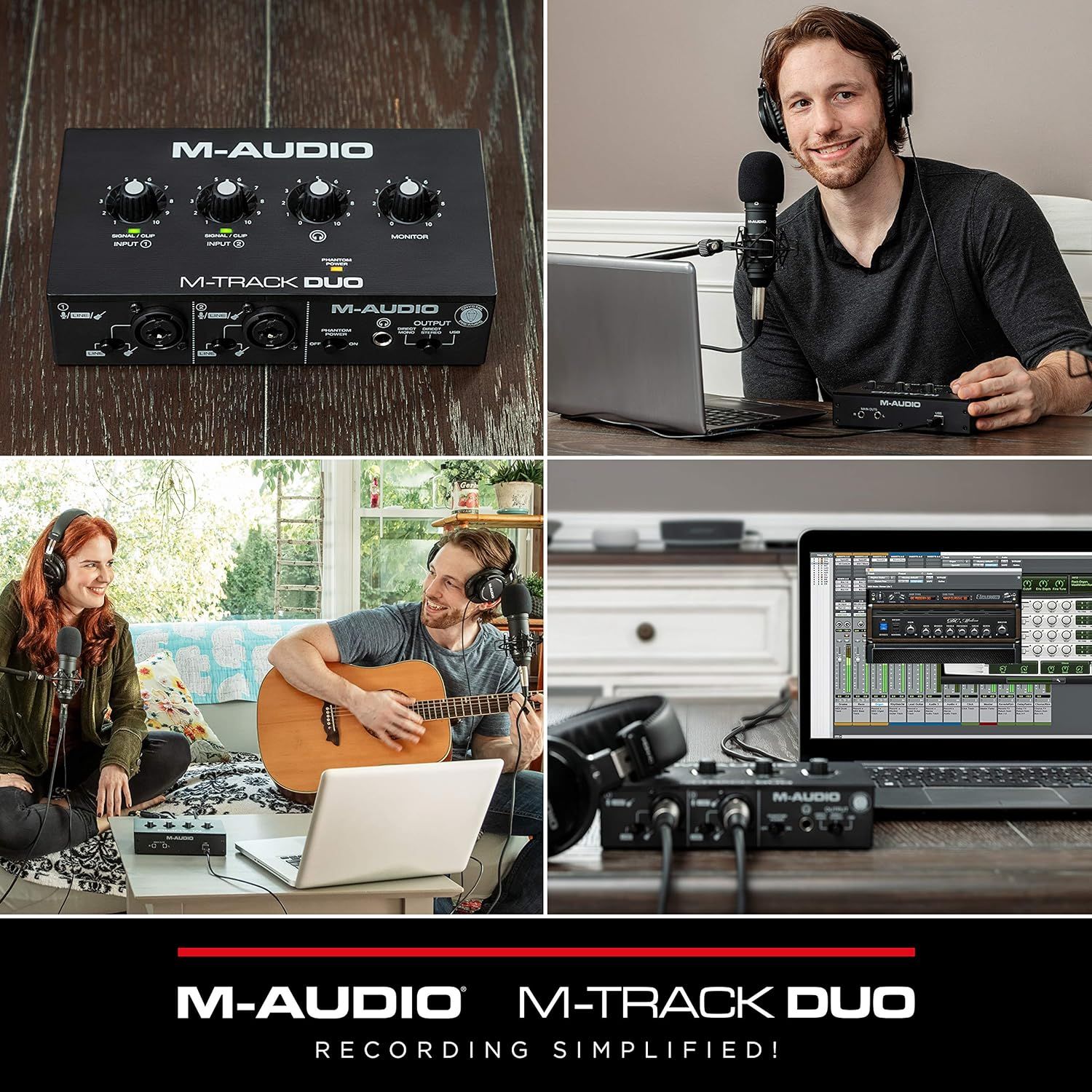 M-Audio M-Track Duo – USB Audio Interface for Recording, Streaming and ...