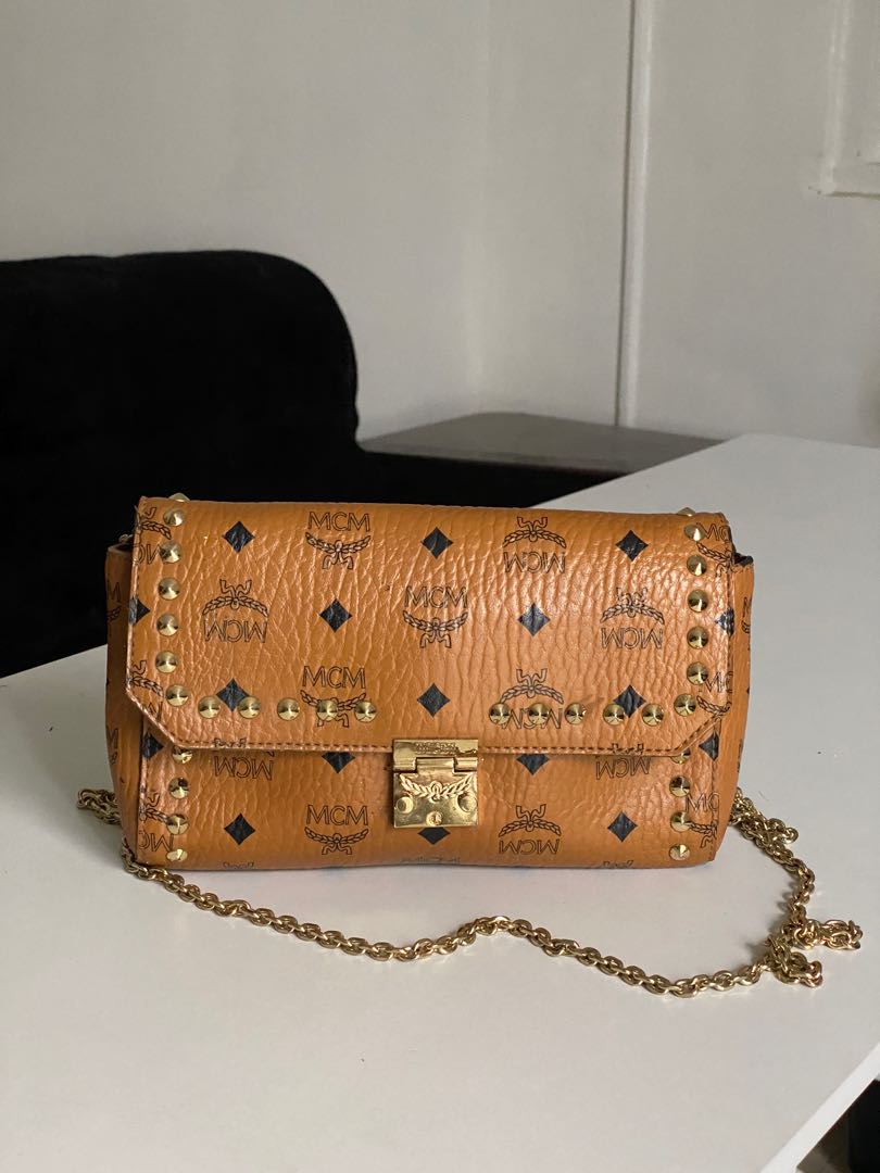 MCM small sling bag, Luxury, Bags & Wallets on Carousell